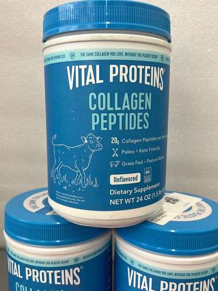 (3) CONTAINERS OF VITAL PROTEINS COLLAGEN PEPTIDES - Earl's Auction Company
