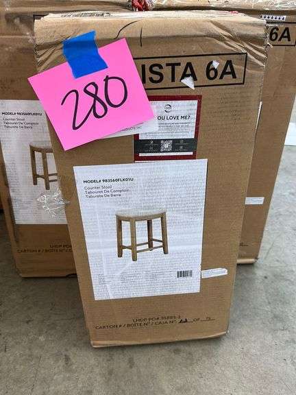 (3) COUNTER STOOLS IN BOXES - Earl's Auction Company