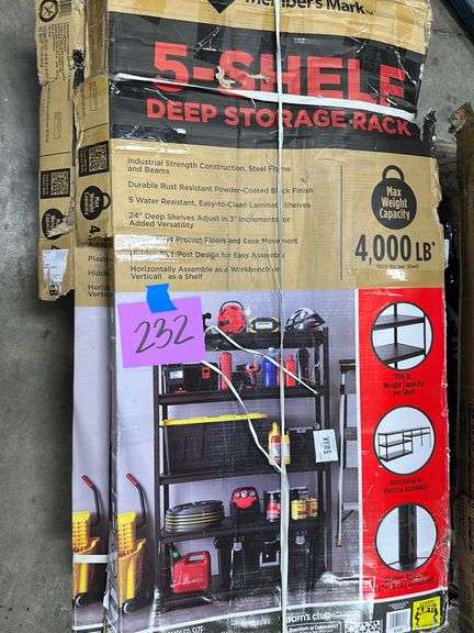(3) 5 SHELF STORAGE RACKS IN BOXES - Earl's Auction Company