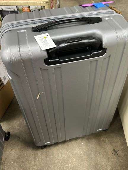 2PC SAMSONITE HARD SHELL ROLLING LUGGAGE SET - SILVER - Earl's Auction ...