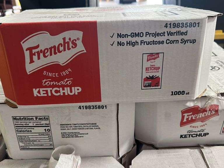(20) BOXES OF FRENCH'S KETCHUP PACKETS (1000 PACKETS PER BOX) - Earl's ...