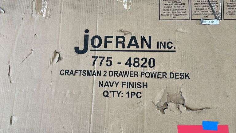 JOFRAN 2 DRAWER DESK IN BOX - Earl's Auction Company