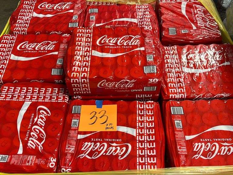 (10) PACKS OF MINI COCA COLA CANS (30 PER PACK) - Earl's Auction Company