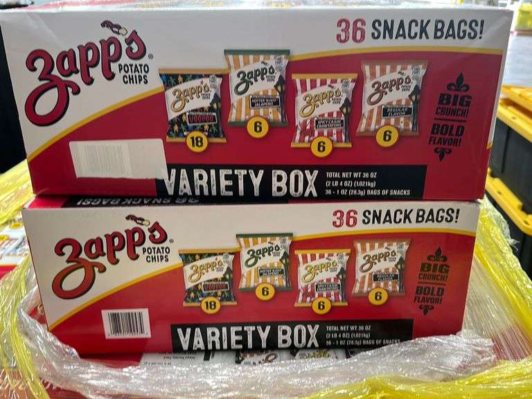 (13) BOXES OF ZAPP'S SNACK BAGS CHIPS (36 BAGS PER BOX) - Earl's ...