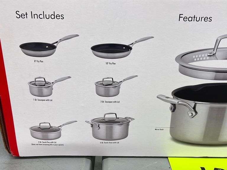 ZWILLING 10PC COOKWARE SET IN BOX - Earl's Auction Company