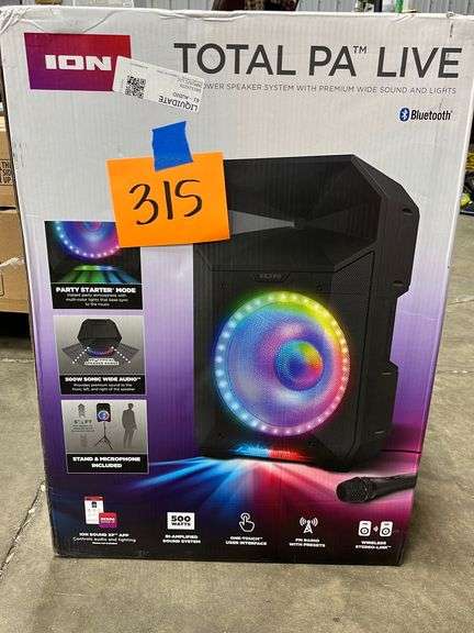 ION TOTAL PA LIVE SPEAKER IN BOX - Earl's Auction Company