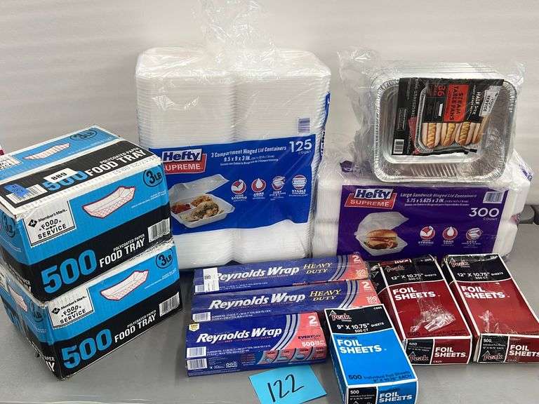 LARGE LOT OF DISPOSABLE PAPER PRODUCTS & SERVEWARE- SEE PHOTOS - Earl's ...