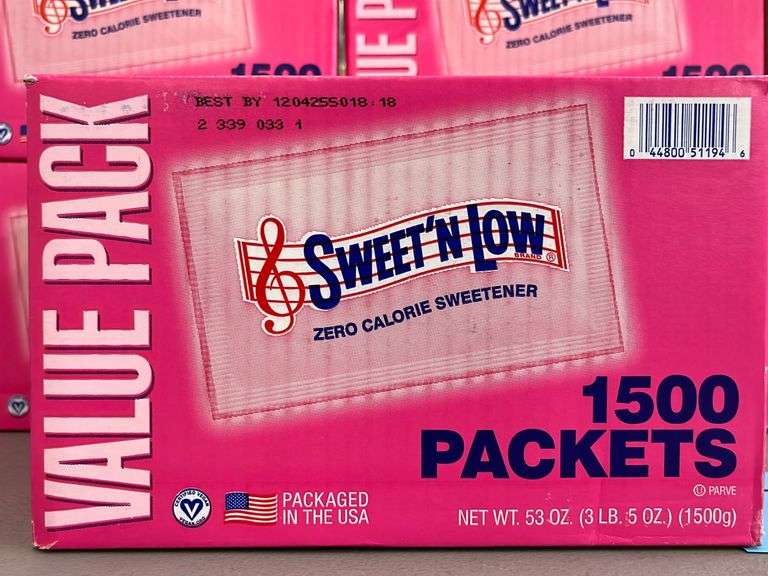 (13) BOXES OF SWEET N LOW PACKETS (1500 PACKETS PER BOX) - Earl's ...