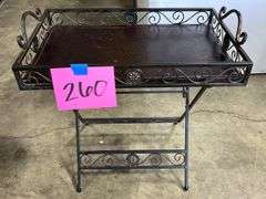 METAL TRAY TABLE - Earl's Auction Company
