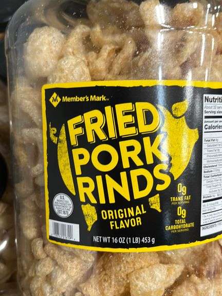 (30) CONTAINERS OF FRIED PORK RINDS - Earl's Auction Company