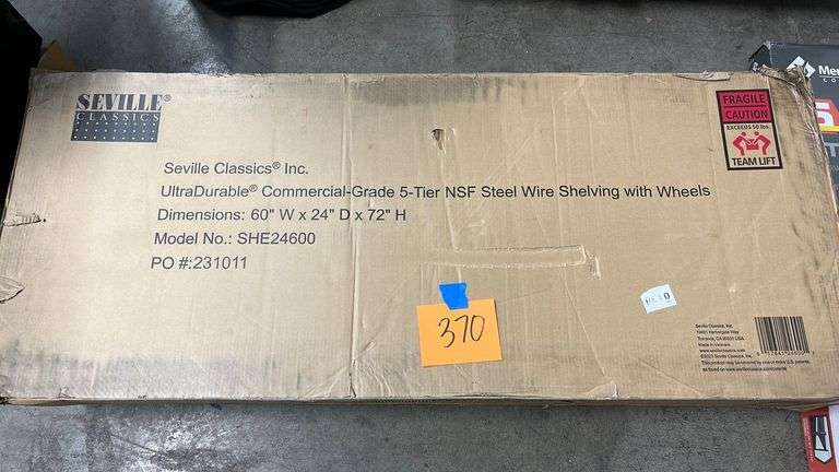 SEVILLE 5 TIER SHELVING RACK IN BOX - Earl's Auction Company