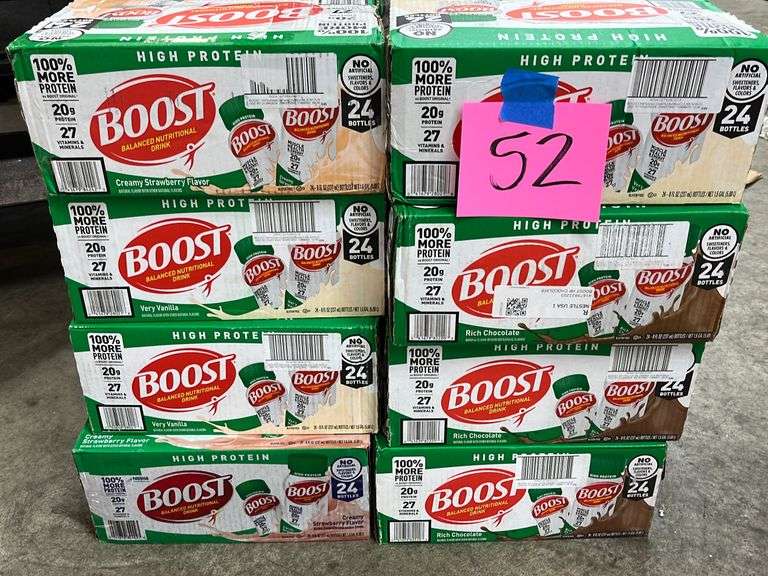 (8) PACKS OF BOOST NUTRITIONAL DRINKS - Earl's Auction Company