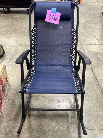 NAVY FOLDING ROCKING CHAIR - Earl's Auction Company