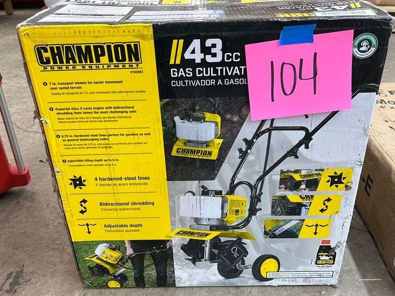 CHAMPION GAS CULTIVATOR IN BOX - Earl's Auction Company