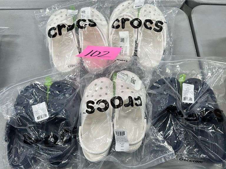 (5) PAIRS OF NEW CROCS - ASSORTED SIZES - Earl's Auction Company