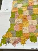 36"X48" INDIANA ZIP CODE MAP POSTER - Earl's Auction Company