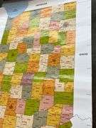 36"X48" INDIANA ZIP CODE MAP POSTER - Earl's Auction Company