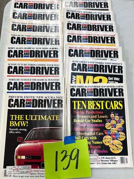 (15) CAR & DRIVER MAGAZINES FROM EARLY 1990S - Earl's Auction Company