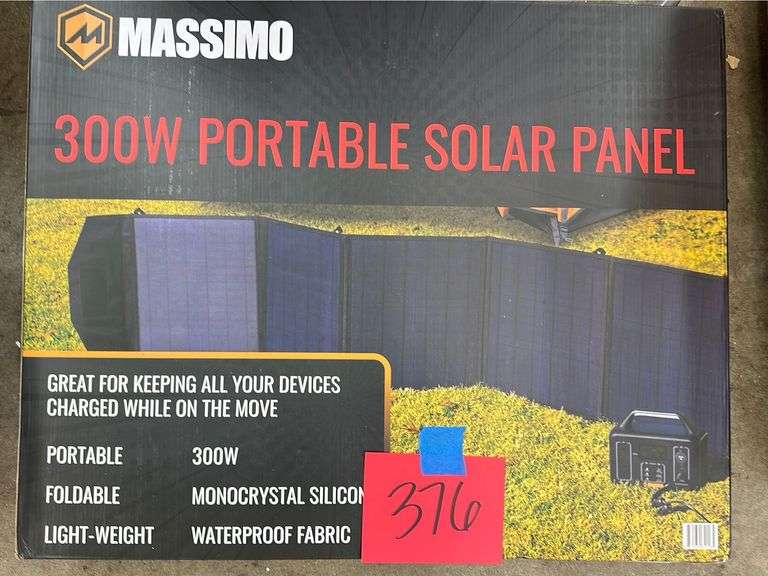 MASSIMO 300W PORTABLE SOLAR PANEL IN BOX - Earl's Auction Company