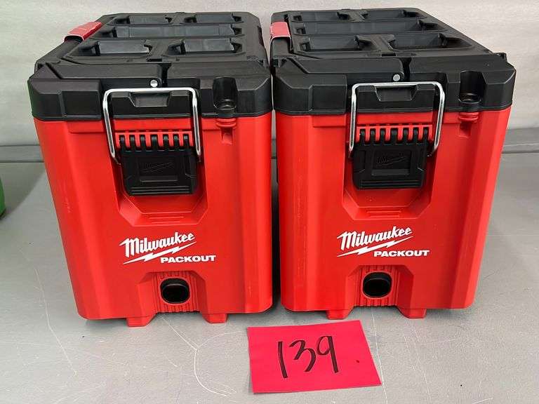 (2) MILWAUKEE PACKOUT COMPACT TOOL BOXES - Earl's Auction Company