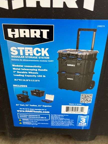 3PC HART STACKABLE ROLLING TOOL TOTE SYSTEM - Earl's Auction Company