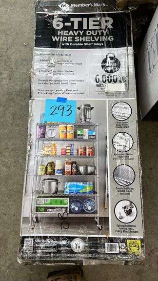 SEVILLE 6 TIER SHELVING RACK IN BOX - Earl's Auction Company