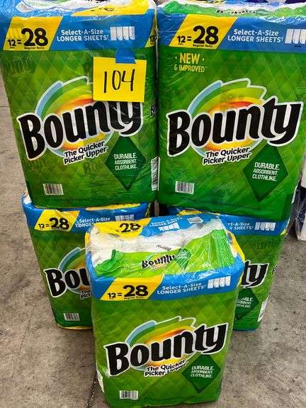 (5) PACKS OF BOUNTY PAPER TOWELS - Earl's Auction Company