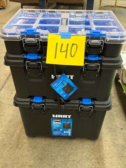 3PC HART STACKABLE ROLLING TOOL TOTE SYSTEM - Earl's Auction Company