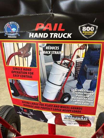 MILWAUKEE PAIL HAND TRUCK - RED - Earl's Auction Company