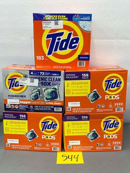 5PC LOT OF TIDE DETERGENT - Earl's Auction Company