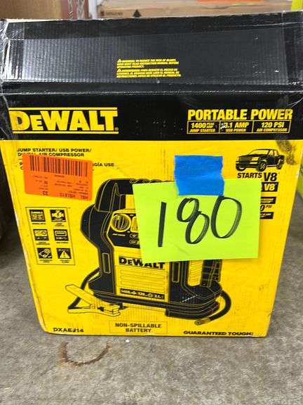 DEWALT JUMP STARTER/USB POWER/DIGITAL AIR COMPRESSOR IN BOX - Earl's ...