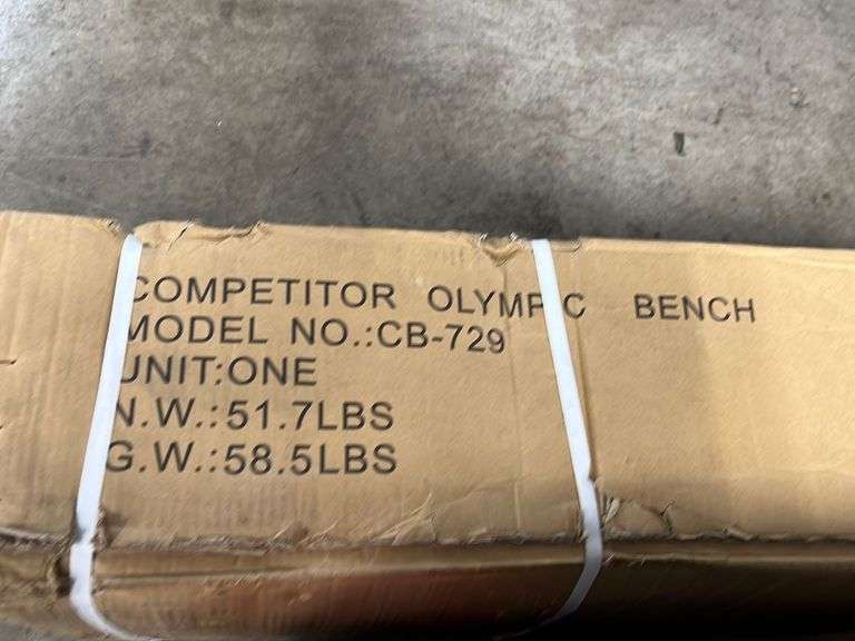 COMPETITOR OLYMPIC BENCH IN BOX - Earl's Auction Company