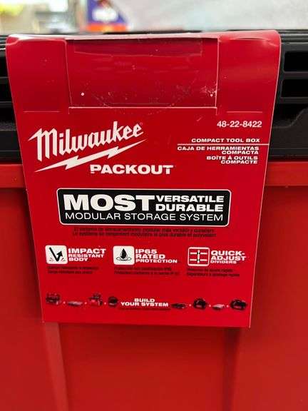 (2) MILWAUKEE PACKOUT COMPACT TOOL BOXES - Earl's Auction Company