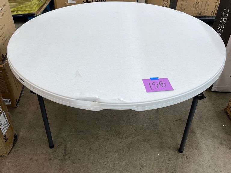 AS IS - LIFETIME 5FT ROUND FOLDING TABLE - Earl's Auction Company