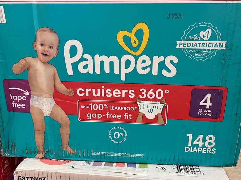 (5) BOXES OF DIAPERS - ASSORTED SIZES - Earl's Auction Company