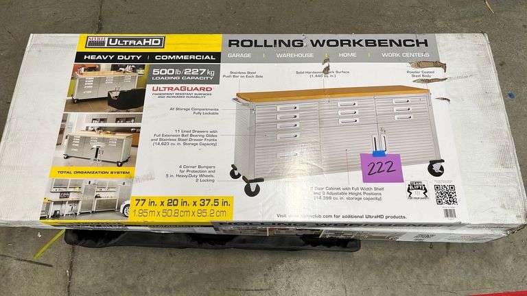 SEVILLE CLASSICS ROLLING WORKBENCH IN BOXES - Earl's Auction Company