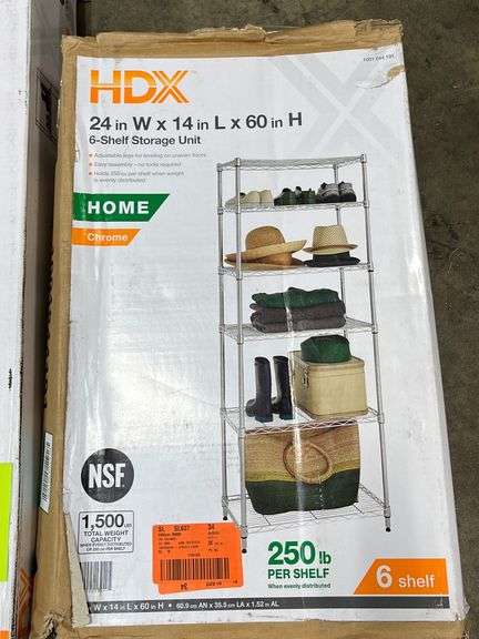 AS IS - (3) HDX SHELVING RACKS IN BOXES - Earl's Auction Company