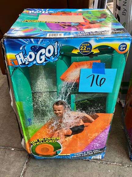 H20 GO TRIPLE SPLASH MEGA WATER PARK IN BOX - Earl's Auction Company