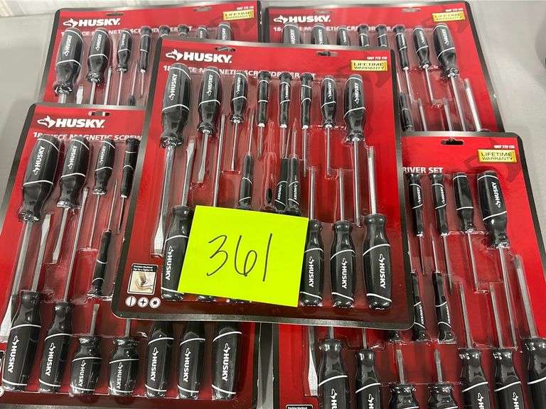 (5) PACKS OF HUSKY SCREWDRIVER SETS - Earl's Auction Company
