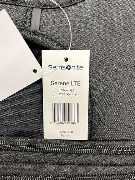 2PC SAMSONITE SOFT SHELL ROLLING LUGGAGE SET - BLACK - Earl's Auction ...