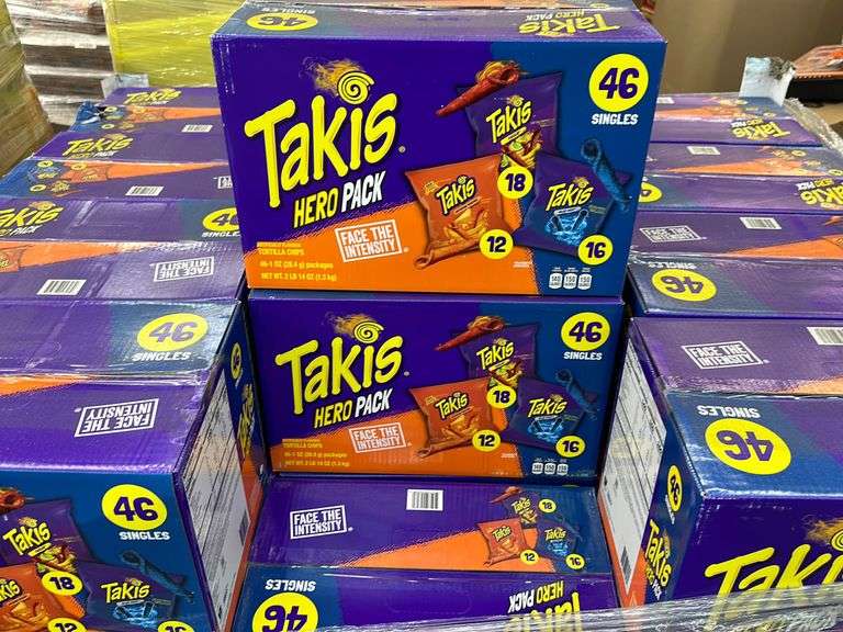 (12) BOXES OF TAKIS CHIPS (46 INDIVIDUAL BAGS PER BOX - Earl's Auction ...