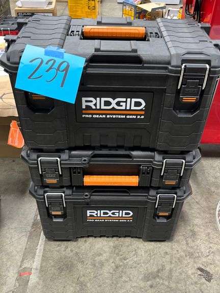 3PC RIDGID PRO GEAR TOOL STORAGE SYSTEM - Earl's Auction Company