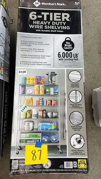 SEVILLE CLASSICS 6 TIER SHELVING RACK IN BOX - Earl's Auction Company