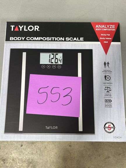 TAYLOR BODY COMPOSITION SCALE IN BOX - Earl's Auction Company