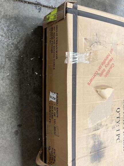 JOFRAN 42" ROUND DINING TABLE IN BOX - BLACK - Earl's Auction Company