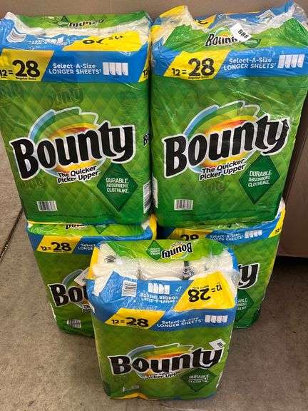 (5) PACKS OF BOUNTY PAPER TOWELS - Earl's Auction Company