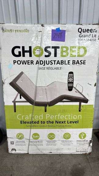 GHOSTBED QUEEN SIZE POWER ADJUSTABLE BED BASE IN BOX - Earl's Auction ...