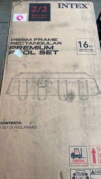 INTEX 16FT PRISM FRAME RECTANGULAR PREMIUM POOL SET IN BOXES - Earl's ...