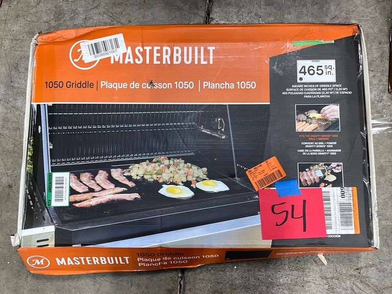 MASTERBUILT 1050 GRIDDLE PLATE IN BOX - Earl's Auction Company