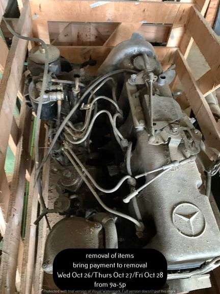 CRATE MISC AUTO PARTS & MERCEDES ENGINE - EK Auctioneers LLC